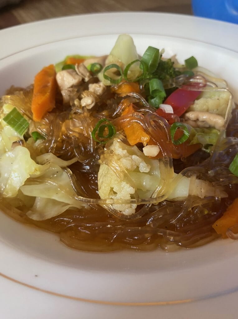 Pancit Chicken Sotanghon, A Filipino Noodle Dish Recipe